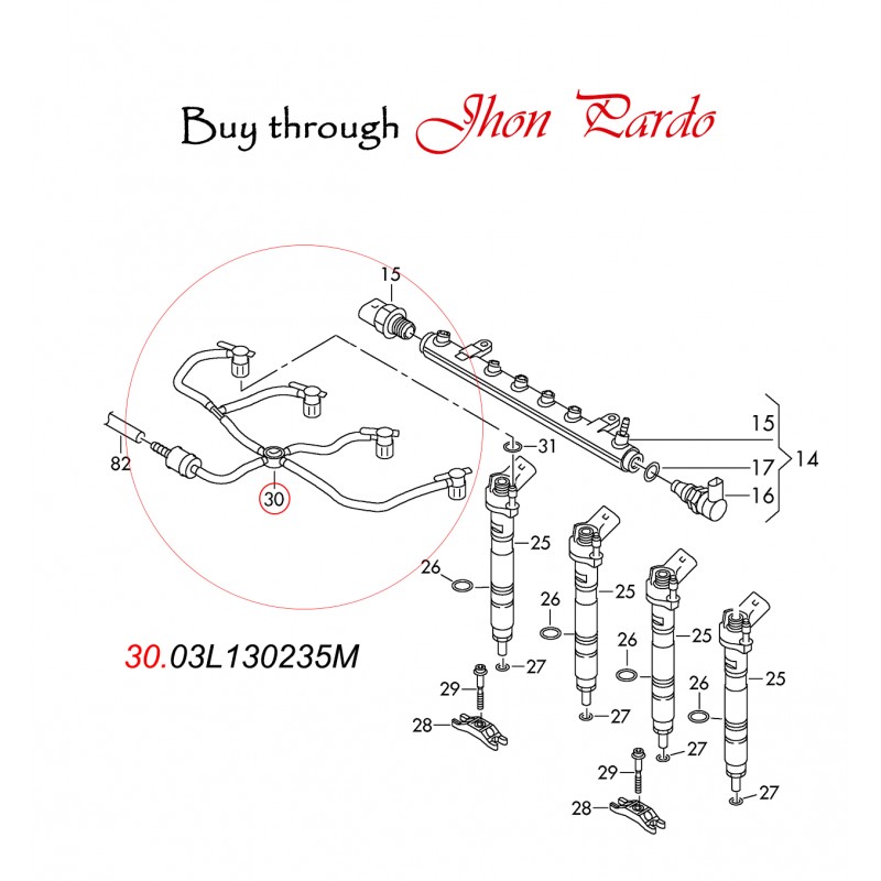 MANGUERA PULPO COMBUSTIBLE AMAROK - Repuestos Volkswagen